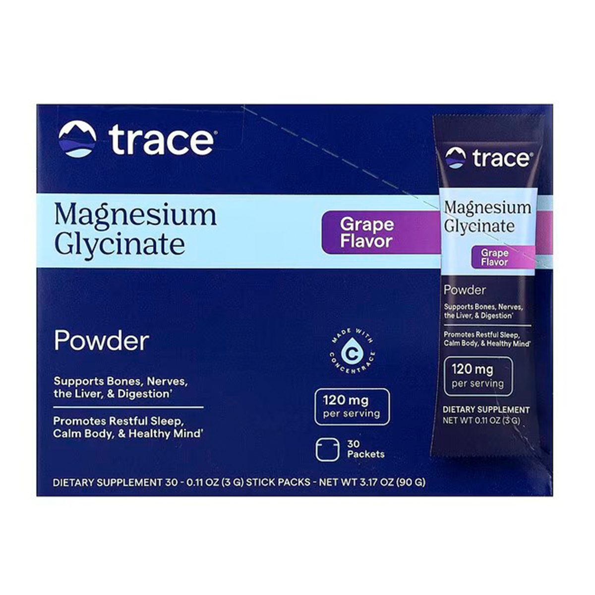 TRACE MAGNESIUM GLYCINATE 30 Pack Grape - Elba